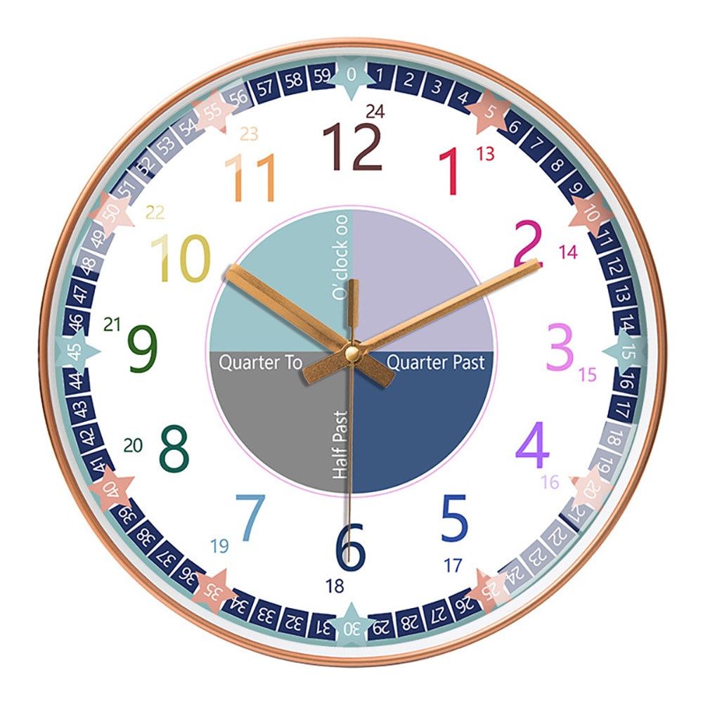 12inch Teacher Wall Clock Learn To Tell The Wall C... – Grandado