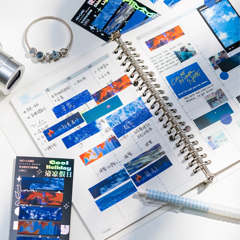 Ins Aesthetic Writable PET Sticky Notes Pretty Sce... – Grandado