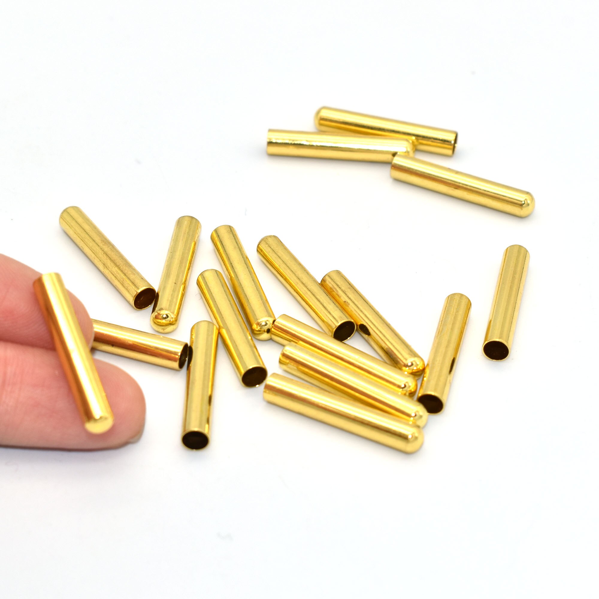 Gold/Silver End Tips Caps Leather Bullets Tube Cla... – Vicedeal