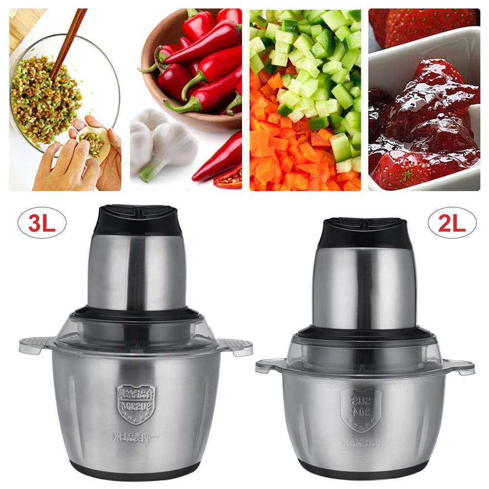 3 Speeds 3L 500W Stainless Steel Electric Grinders... – Grandado