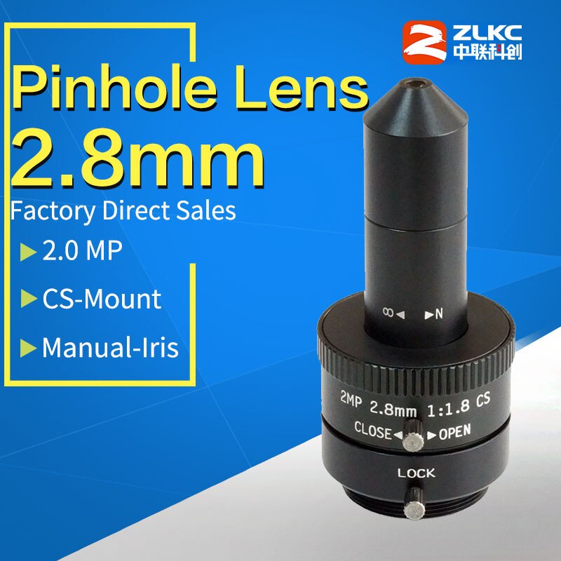 Pinhole lens 2.8mm,1/2.5" CS Mount Lens Machi... – Vicedeal