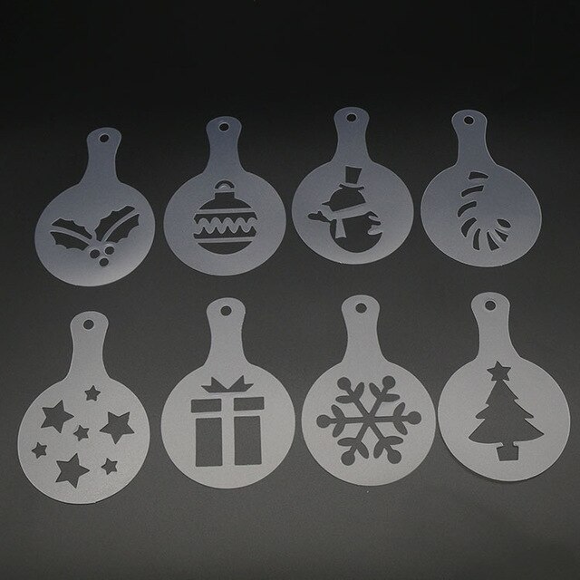 Kaffe stencil set utskrift blomform kaffe ritning ... – Grandado