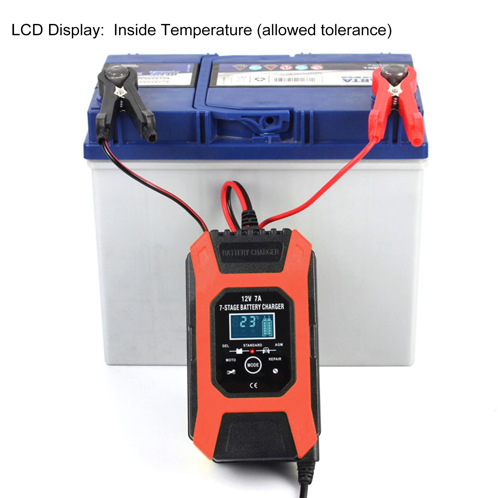 12V 7A 7-stage Battery Charger ,Lead GEL STD AGM C... – Grandado