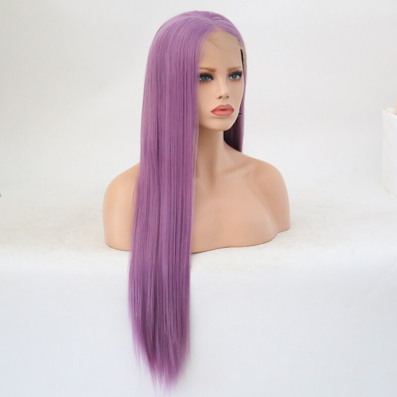Charisma Purple Wig 26 Inches Long Straight Hair P... – Grandado