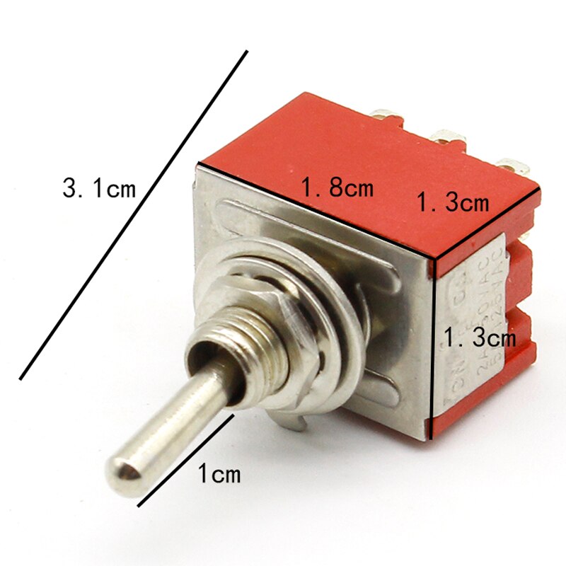 1 Pcs Red 9 Pin On Off On 3 Position Mini Toggle S Grandado
