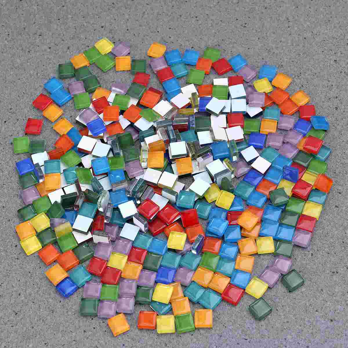 360 Pcs 300g Mosaic Tiles Colorful Square Crystal ... – Vicedeal