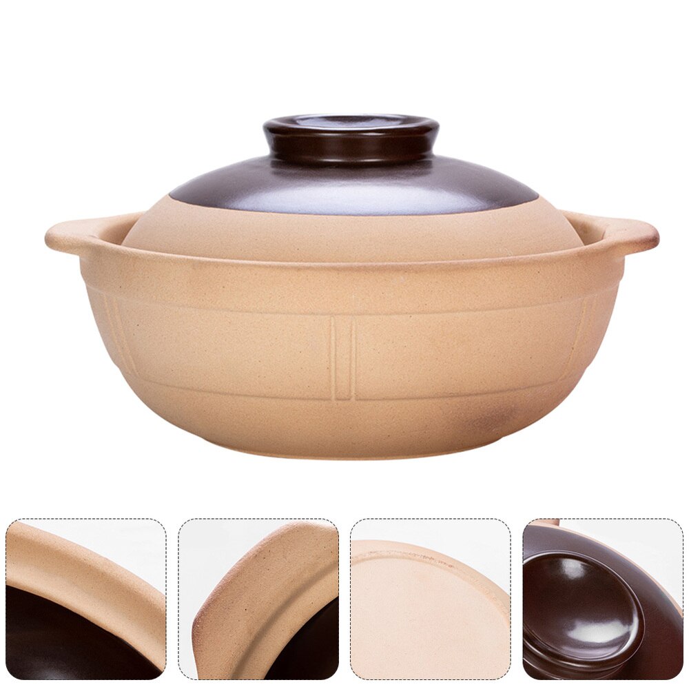 1pc 500ML Casserole Stew Pot Ceramic Cooking Pot w... – Grandado