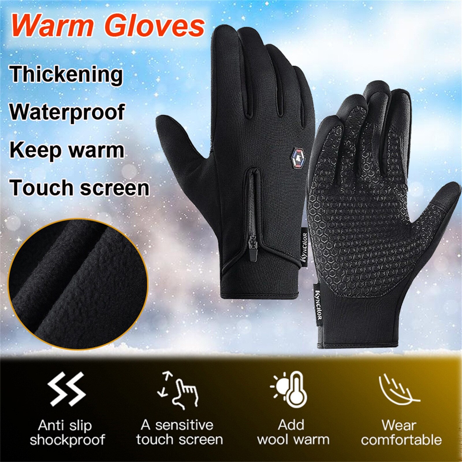 Bicycle gloves Touchscreen Winter bike handle Moun... – Vicedeal