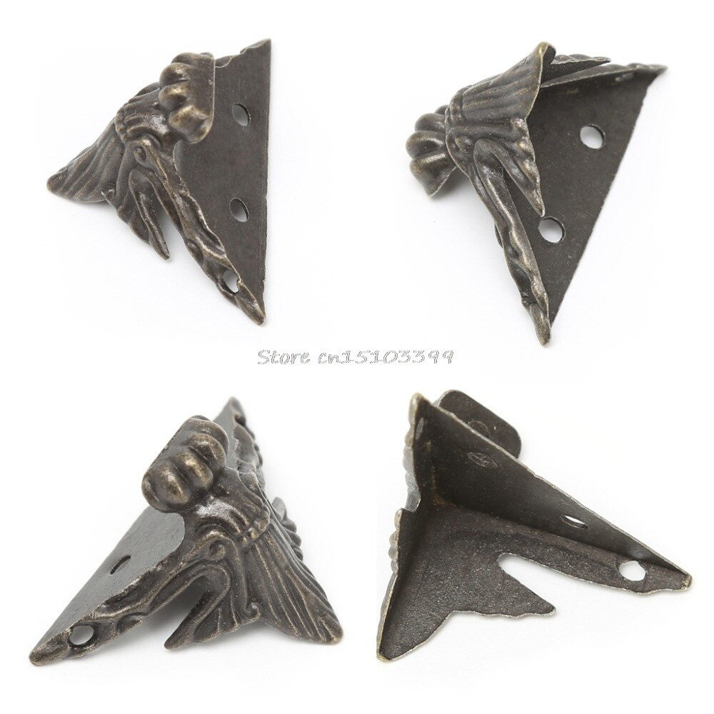 4x Antique Bronze Decorative Jewelry Box Wooden Ca... – Grandado