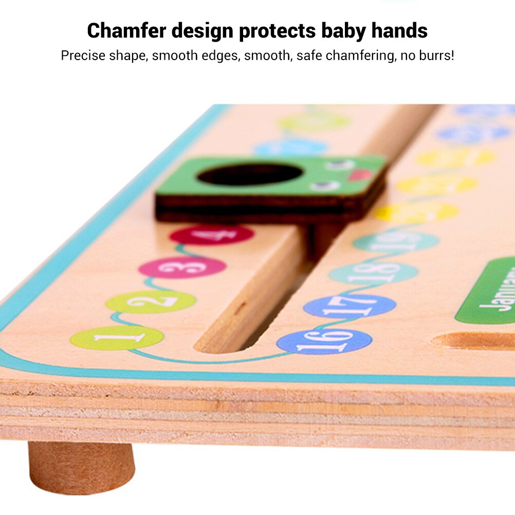 Kids Wooden Calendar Board Clock Toy Children Pres... – Grandado