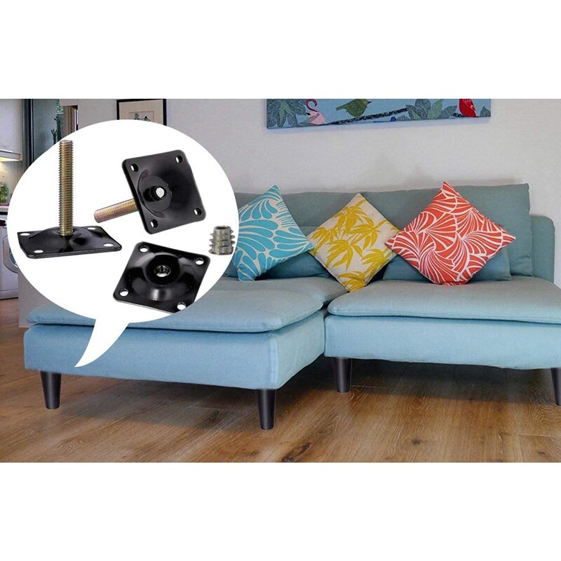 12 Sets Leg Mounting Plates Furniture Leg Attachme... – Vicedeal