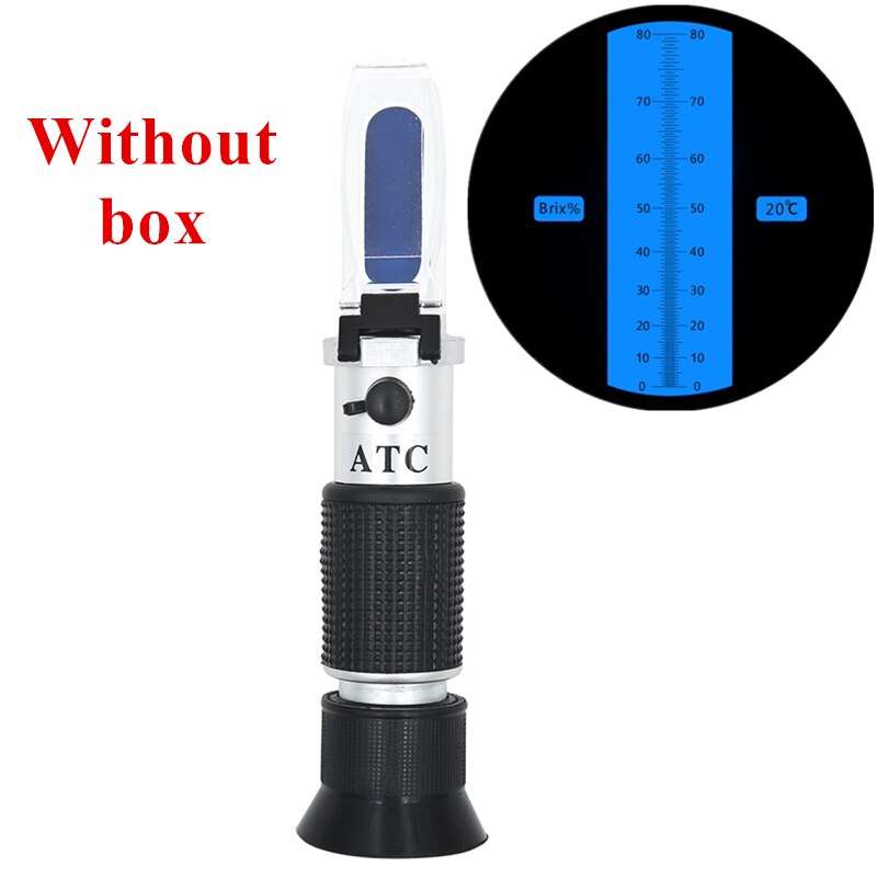 Handheld 0-80% Brix Refractometer Brix Meter ATC C... – Grandado