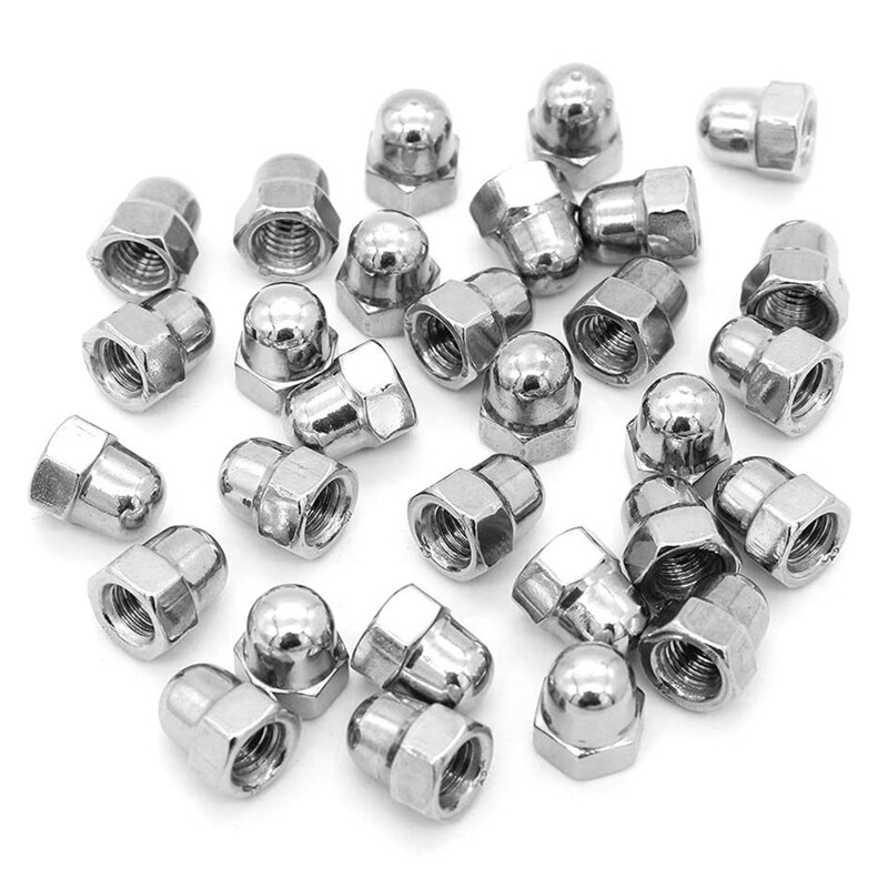 180 Pcs Stainless Steel Dome Cap Nuts Hexagon Hex ... – Grandado