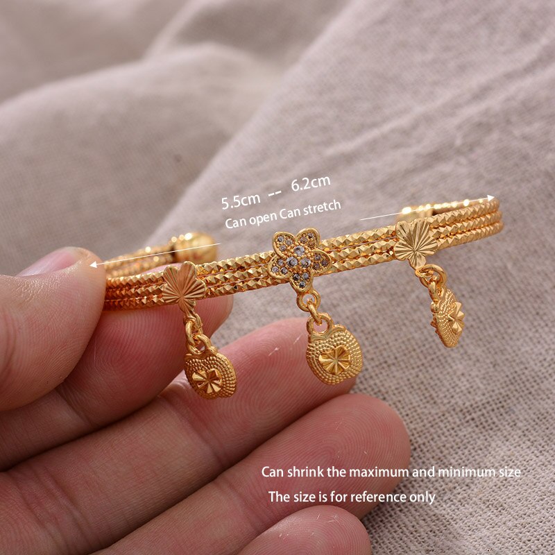 4pcs/lot Gold Color Bangle for Girls/Baby/Kids Cha... – Grandado