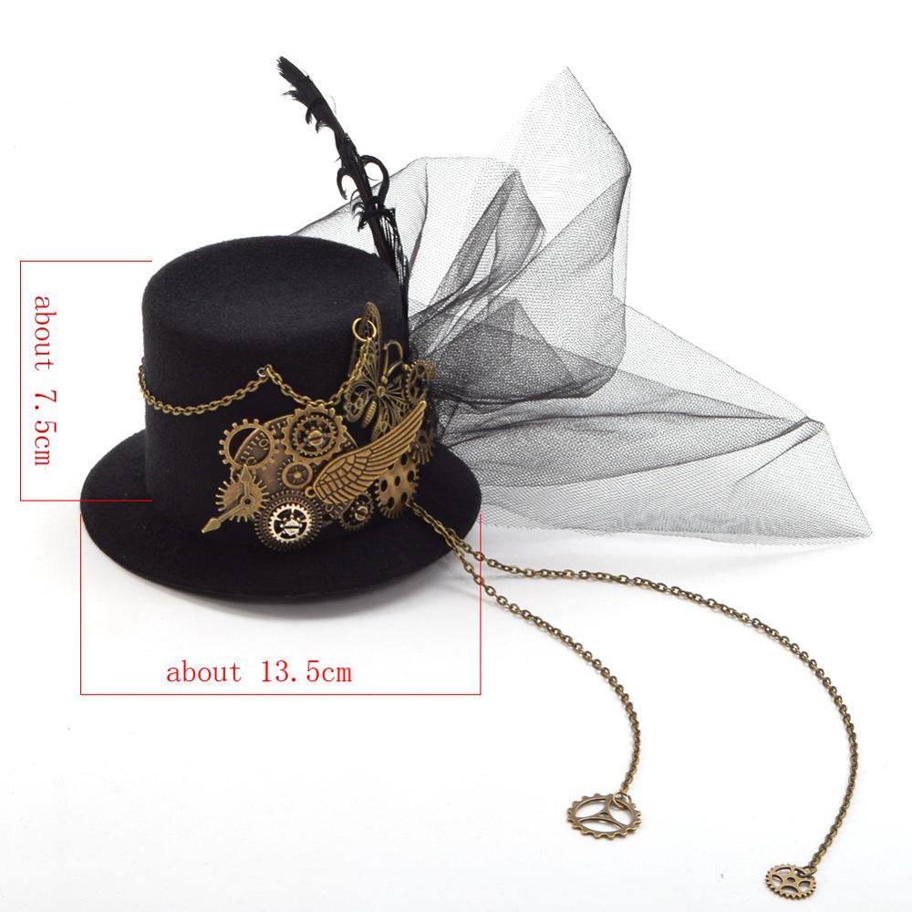 Womens Mini Fedora Hat Steampunk Fascinator Mini T... – Grandado