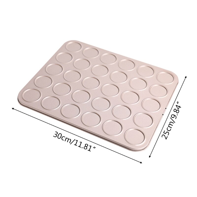 30 Cavity Macaron Pan Non Stick Carbon Steel Cooki... – Grandado