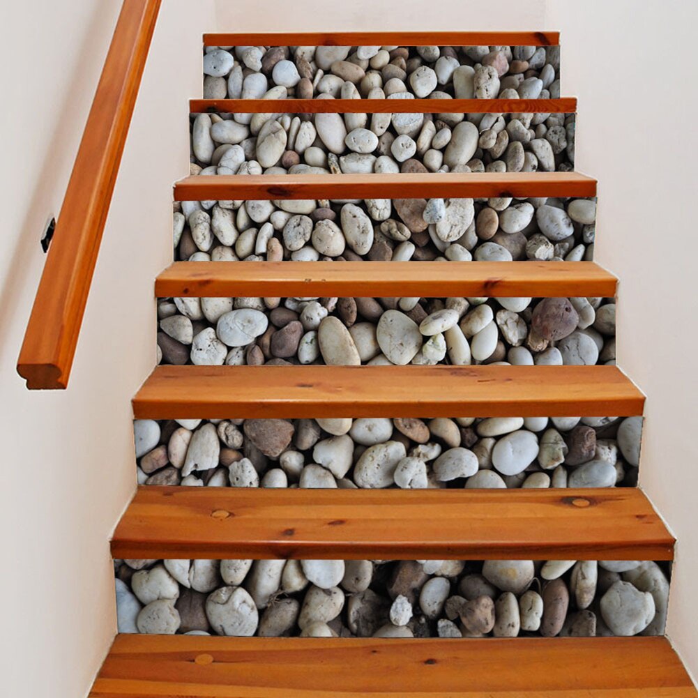 6 stks/set 3D Geplaveide Trap Stickers Lijm Muursc... – Vicedeal