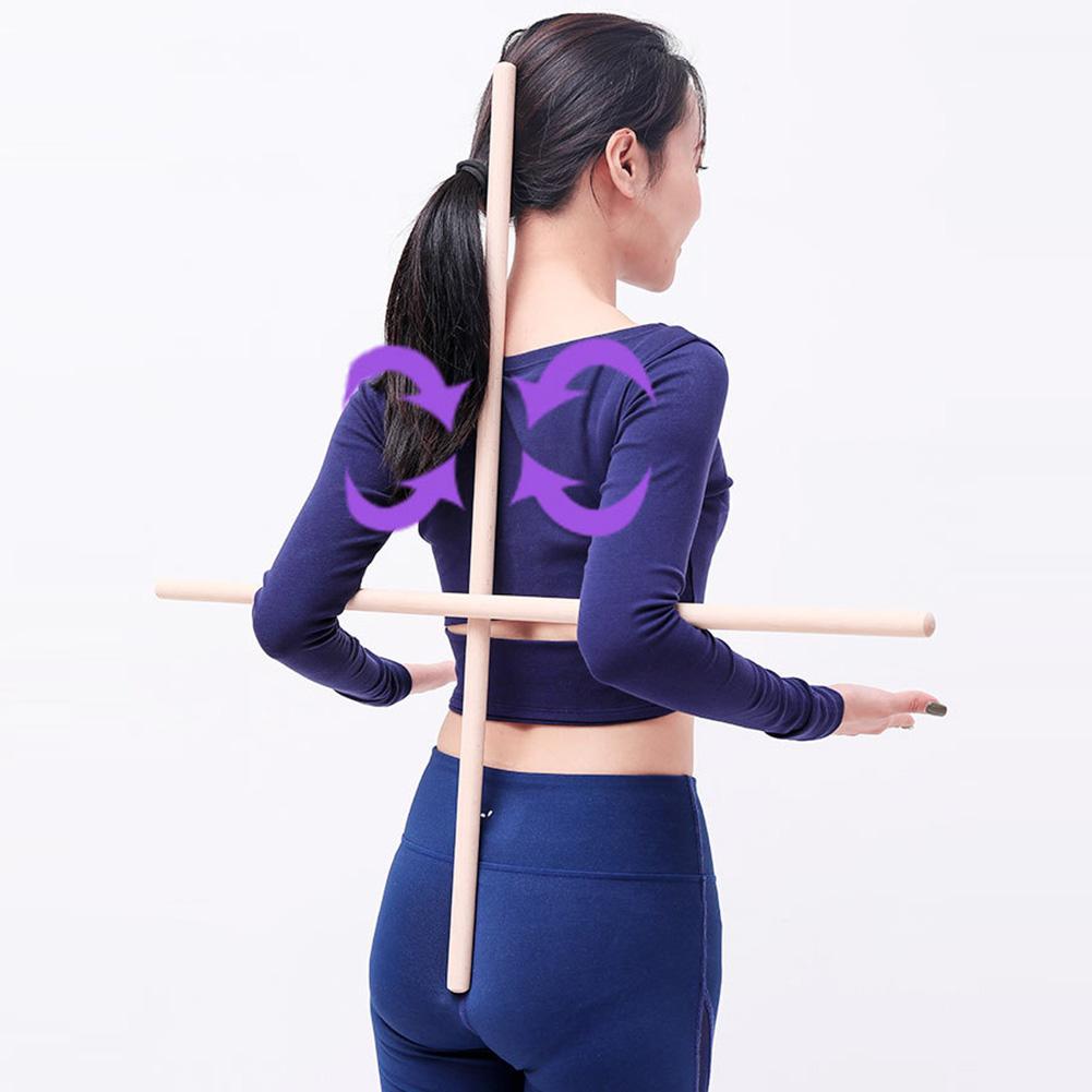 wood Yoga Rod Sticks Comfortable Body Stretching T... – Grandado