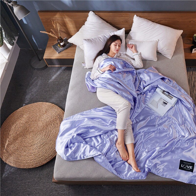 High-end washable ice silk summer quilt, double-si... – Vicedeal