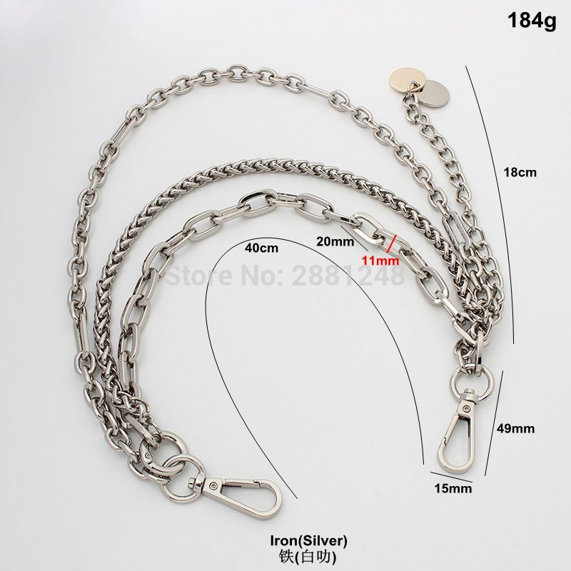 1-5pcs silver mash up chains metal strap with hook... – Vicedeal
