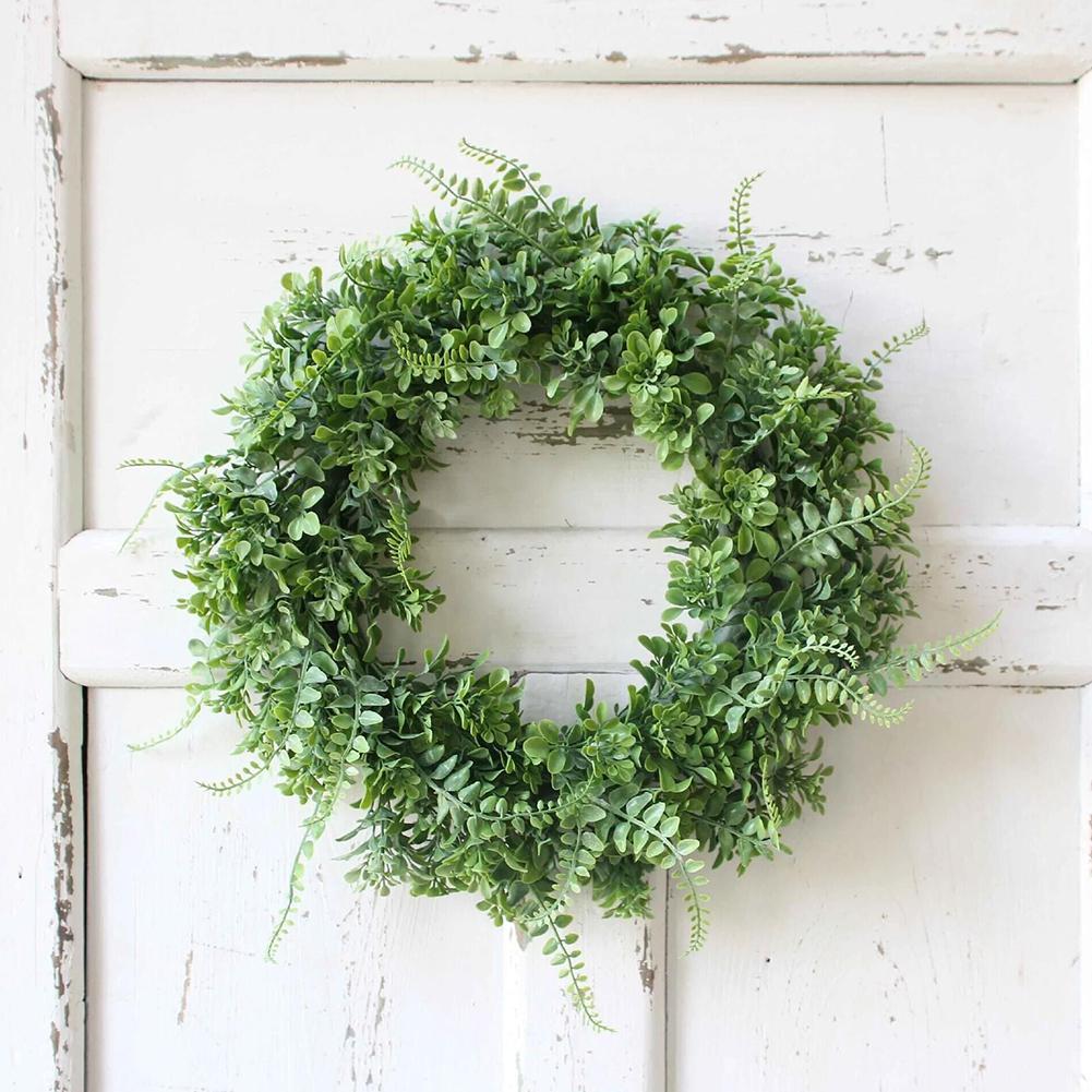 40cm simulation grøn bregneblad krans kunstig plas... – Grandado