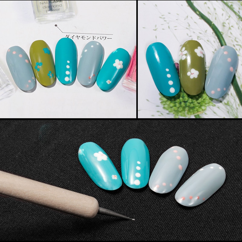 5Pcs 2 Way Wooden Dotting Pen Marbleizing Tool Nai... – Vicedeal
