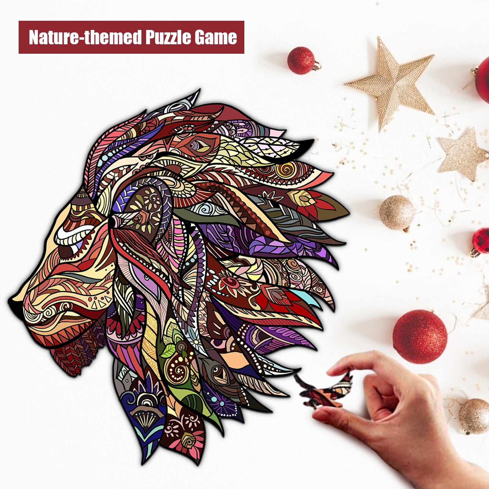 Unique Lion Shape Wooden Animal Puzzles For Adults... – Vicedeal