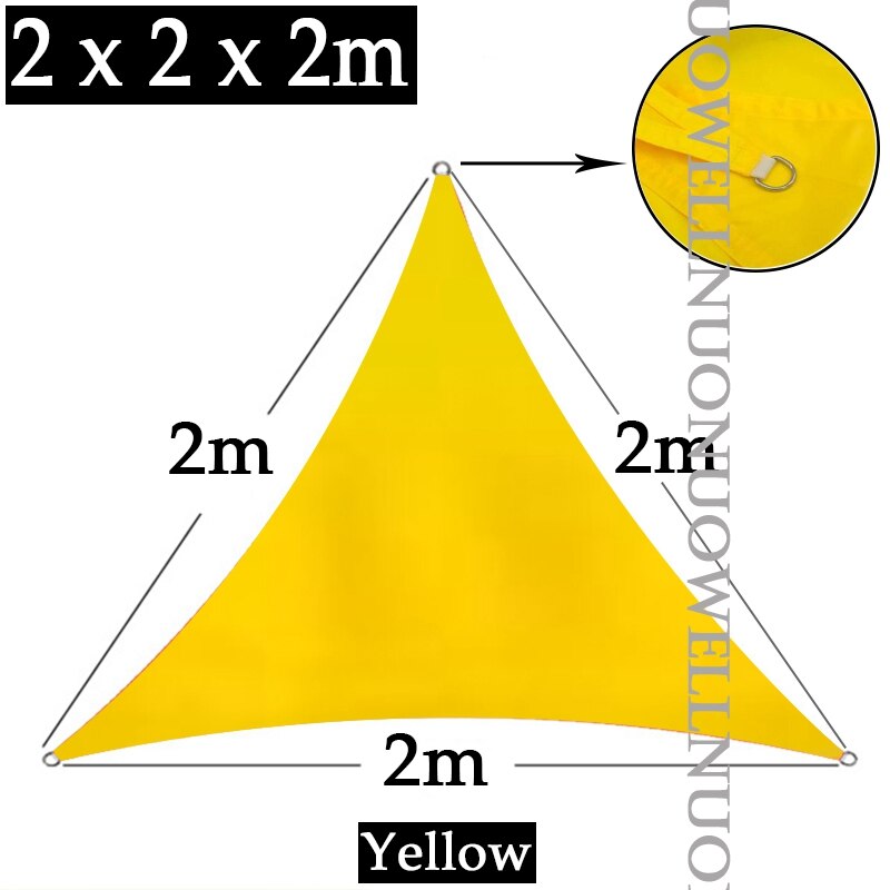 Beautiful Yellow Color Sunshade Sail Garden Patio ... – Vicedeal