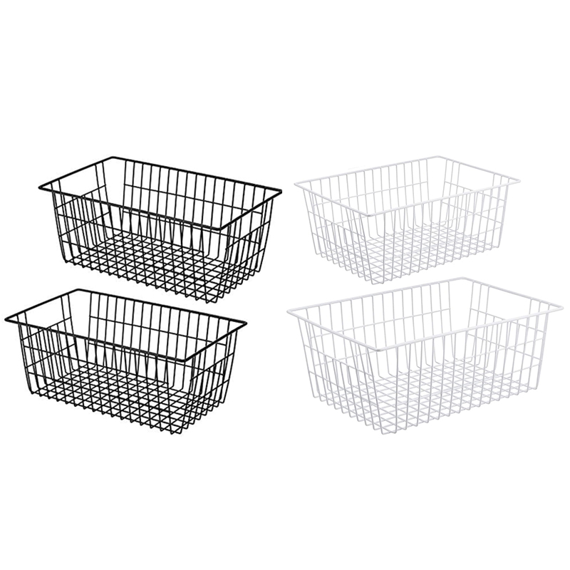 2 Pack Wire Storage Baskets, Farmhouse Metal Wire ... – Vicedeal