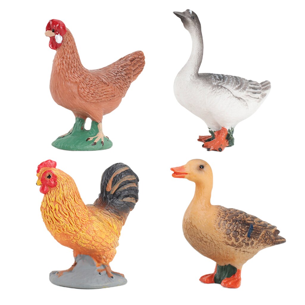 5cm Poultry Lifelike Animal Model Plastic Figures ... – Grandado
