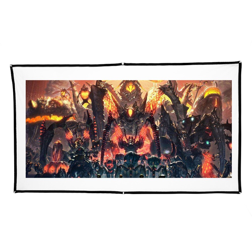 H100 Portable Projector Screen HD 16:9 White Dacro... – Grandado