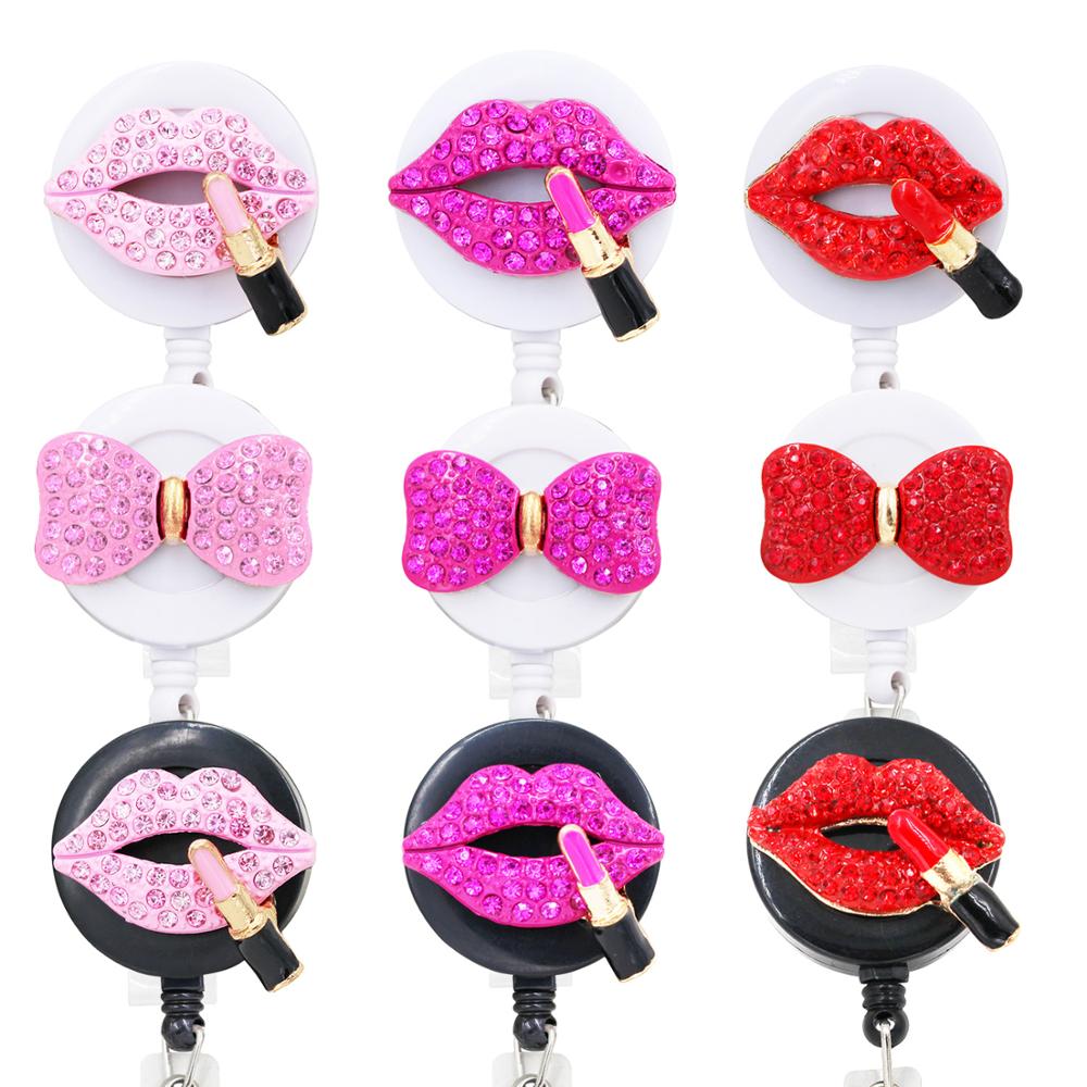 Idclip 1PC Rosa Kuss Versenkbare Abzeichen Halter ... – Vicedeal