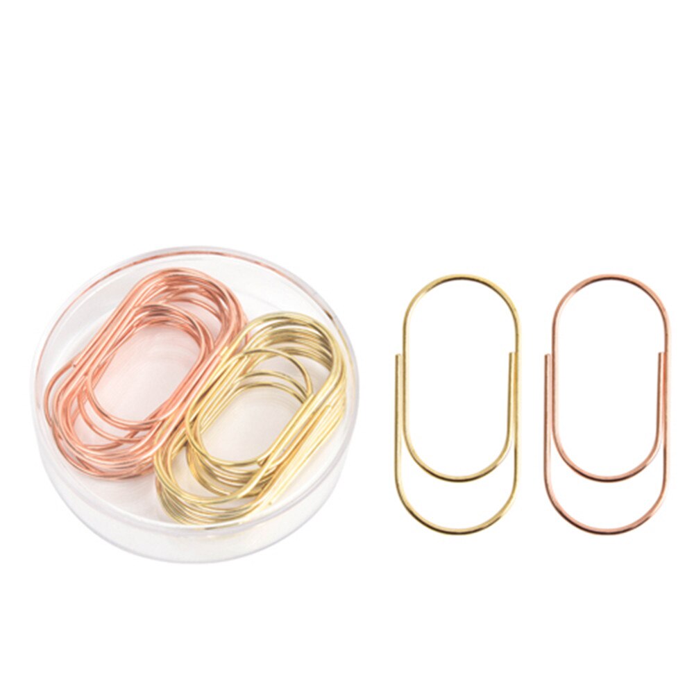 20 Stks/doos Rose Goud Papier Clips 50Mm Hollow Ou... – Grandado