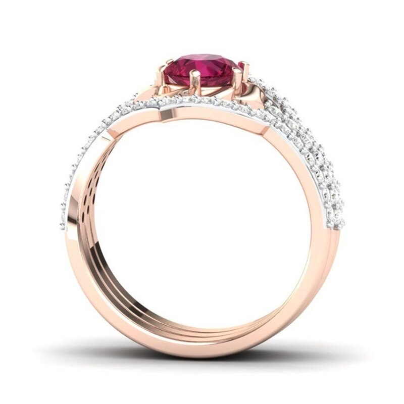 Exquisite Flower Ring Natural Crystal Ring Anniver... – Grandado