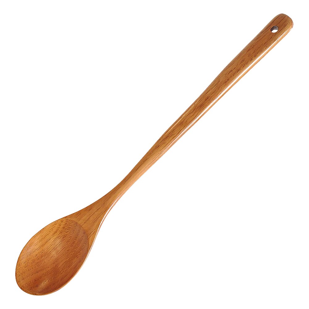 Natural Wooden Long Handle Spoon Cooking Catering ... – Vicedeal
