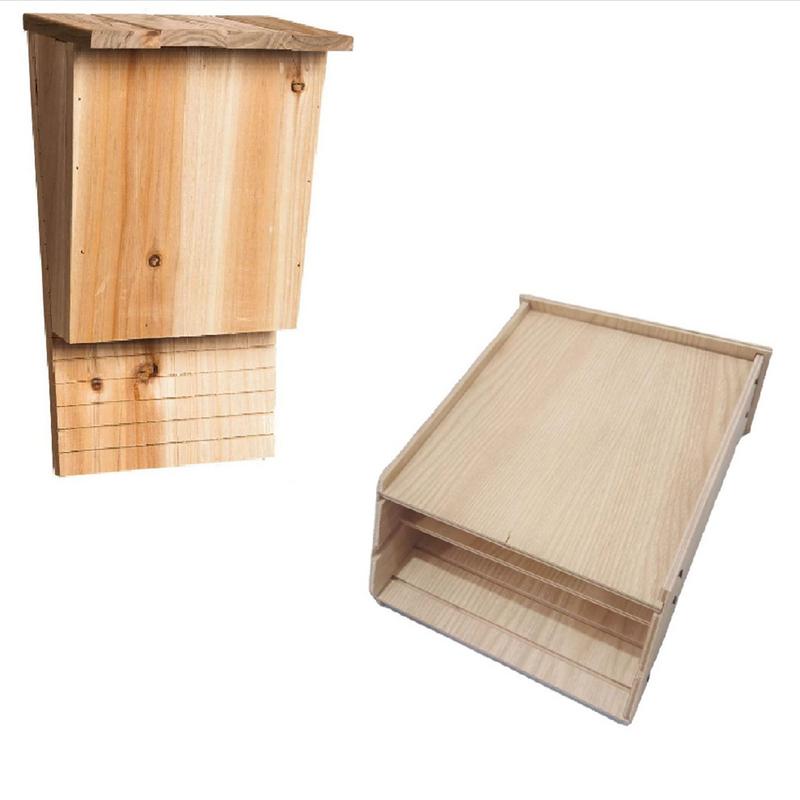 Bat Houses For Outdoor Natural Wooden Bat House Sh... – Grandado