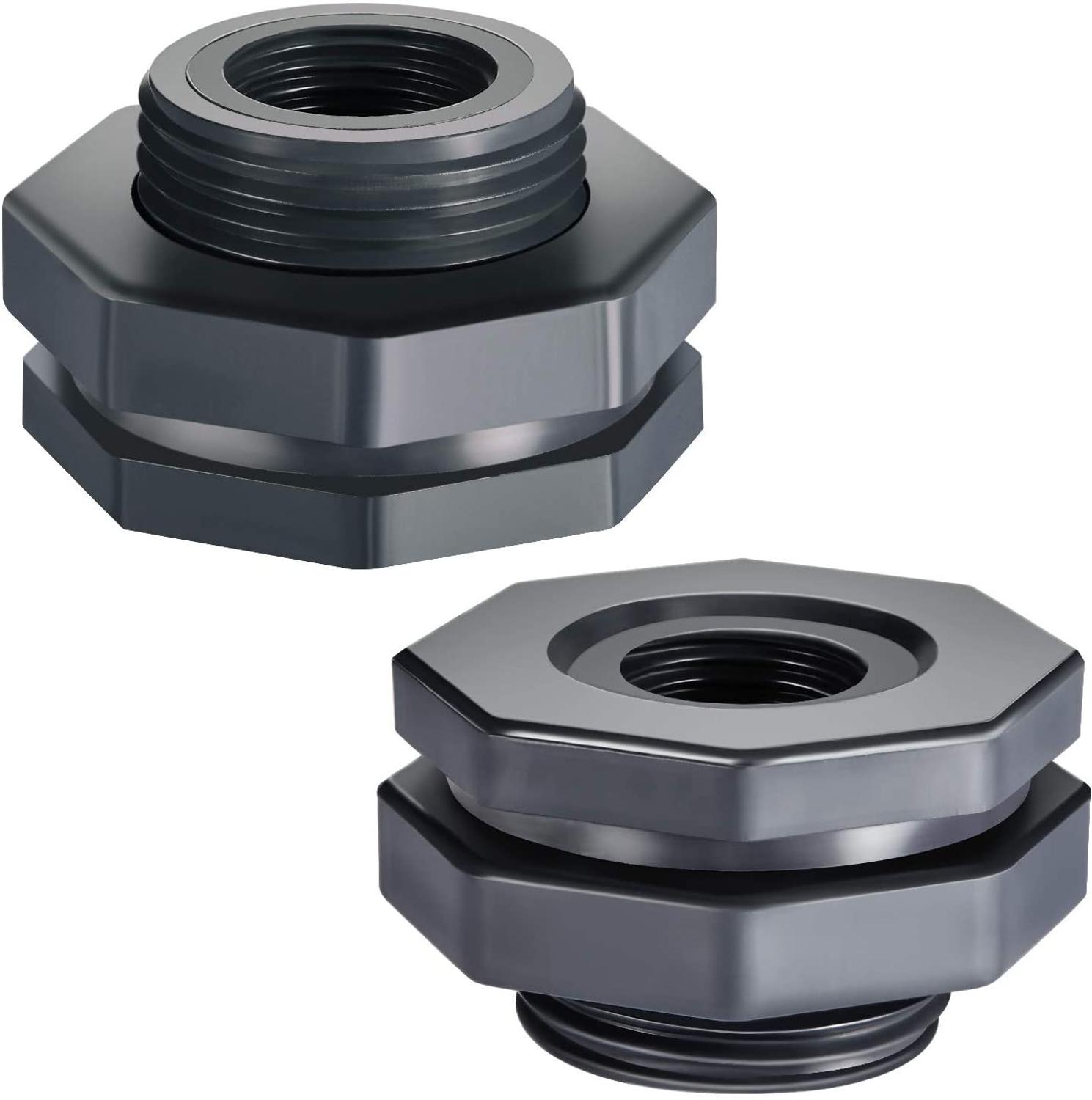 SCB 2 Pieces PVC Bulkhead Fitting Adapters for Rai... – Vicedeal