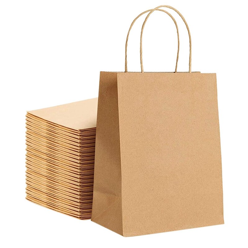 Kraft Paper Bags 25Pcs 5.9X3.14X8.2 Inches Small P... – Grandado