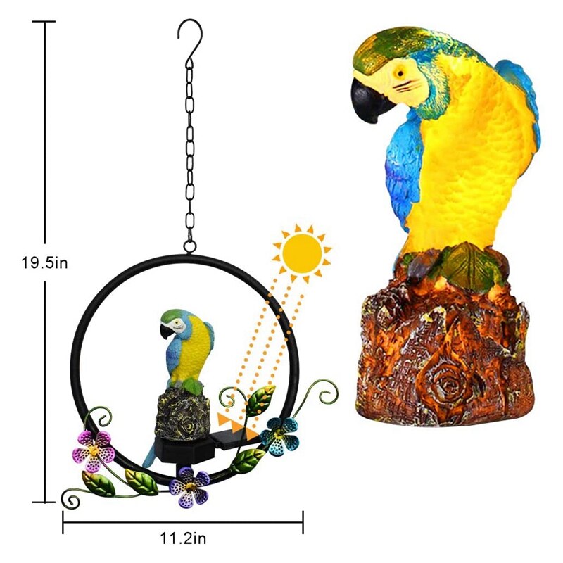 Garden Solar Lights Outdoor Hanging Parrots LED Ga... – Grandado