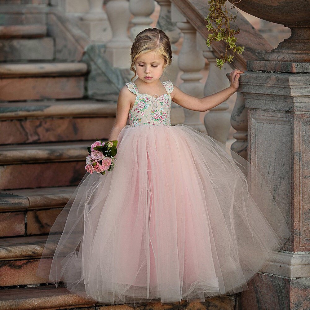 Pageant Flower Baby Girls Dress Kids Fancy Wedding... – Grandado