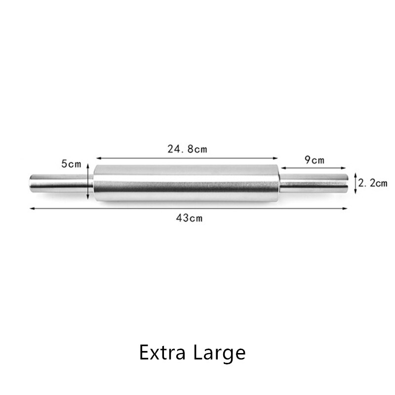 1 Pc Rvs Non-stick Rolling Pin Voor Deeg Pasta Ger... – Vicedeal