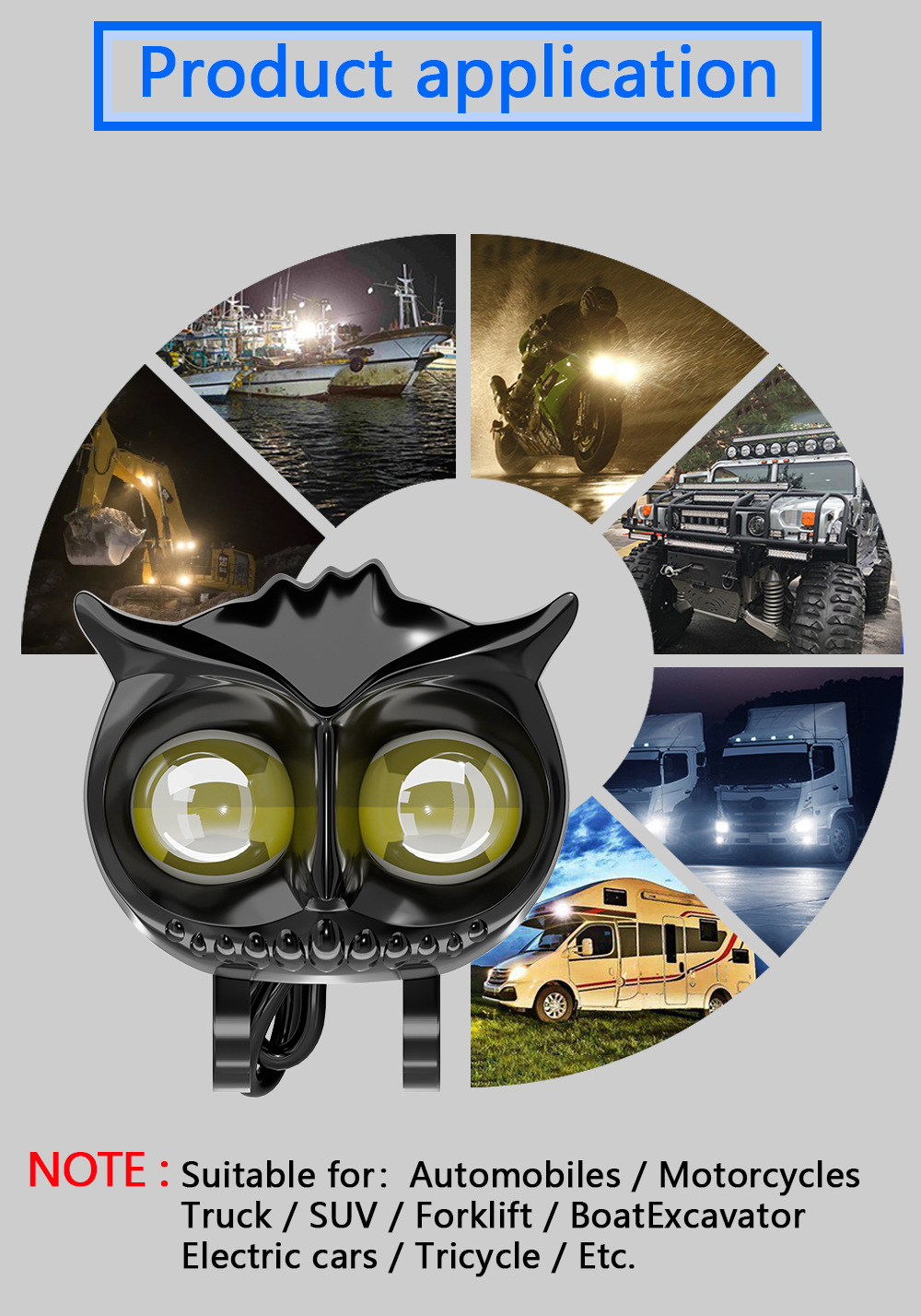 DIY Motorcycle lights car LED spotlights dual colo... – Grandado