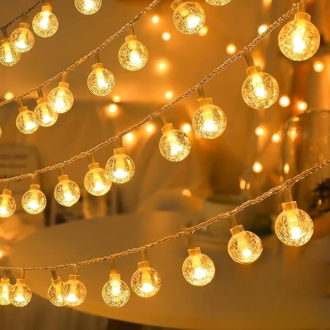 LED Bubble Ball String Lights Golden Glow Battery/... – Vicedeal