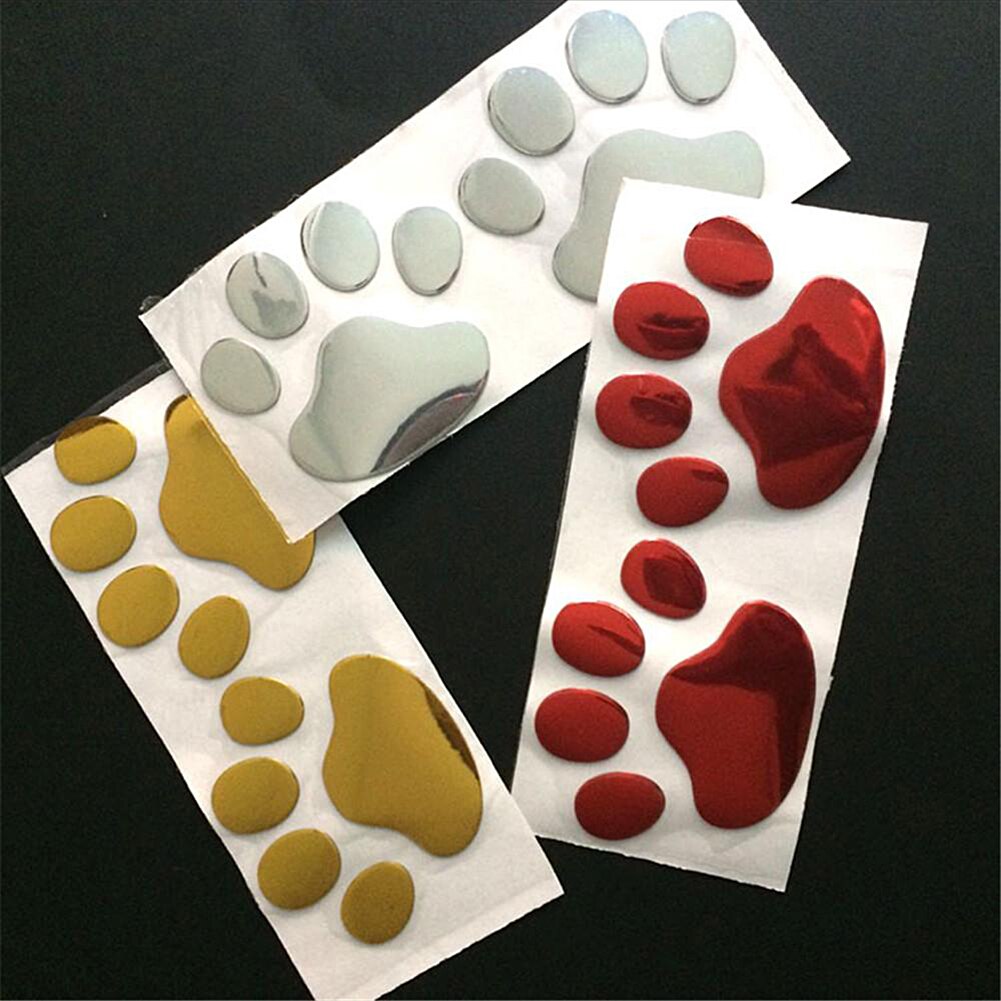 2Pcs/Set Footprint PVC Sticker Paw Car Sticker Cat... – Grandado