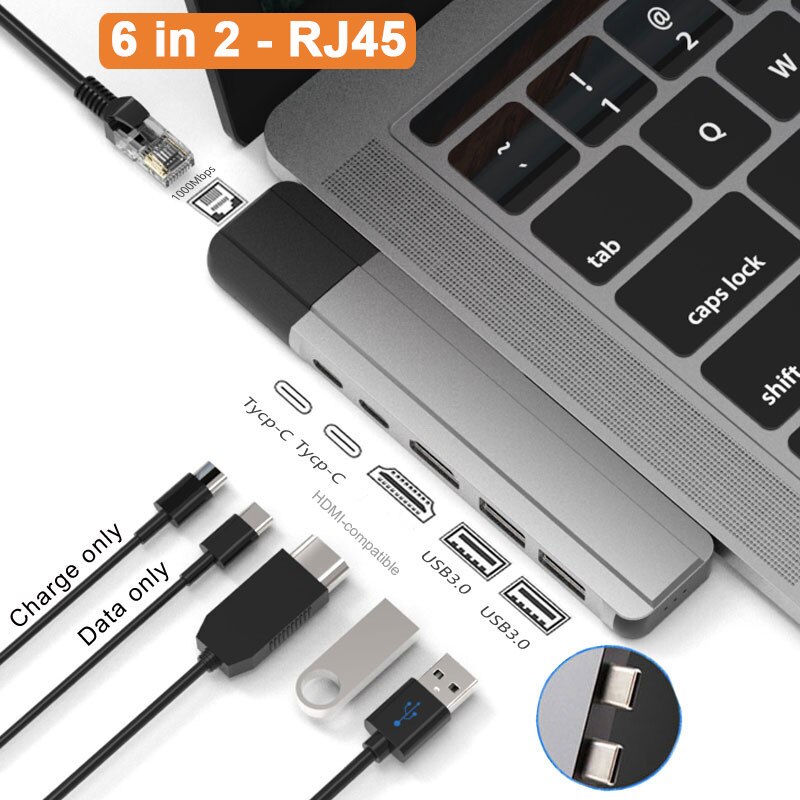 Usb c hub thunderbolt 3 docka med hdmi-kompatibel ... – Vicedeal