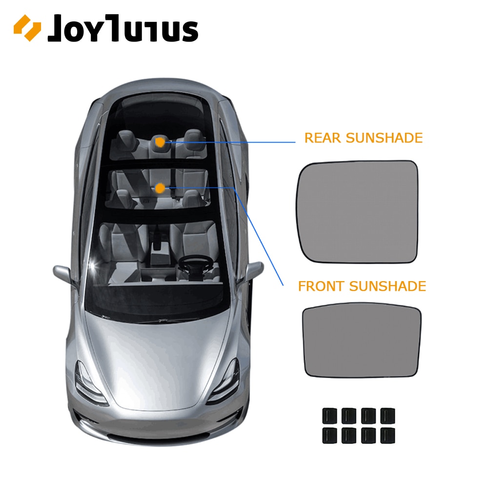 Parasol de techo de cristal de 2 uds. Para Tesla m... – Grandado