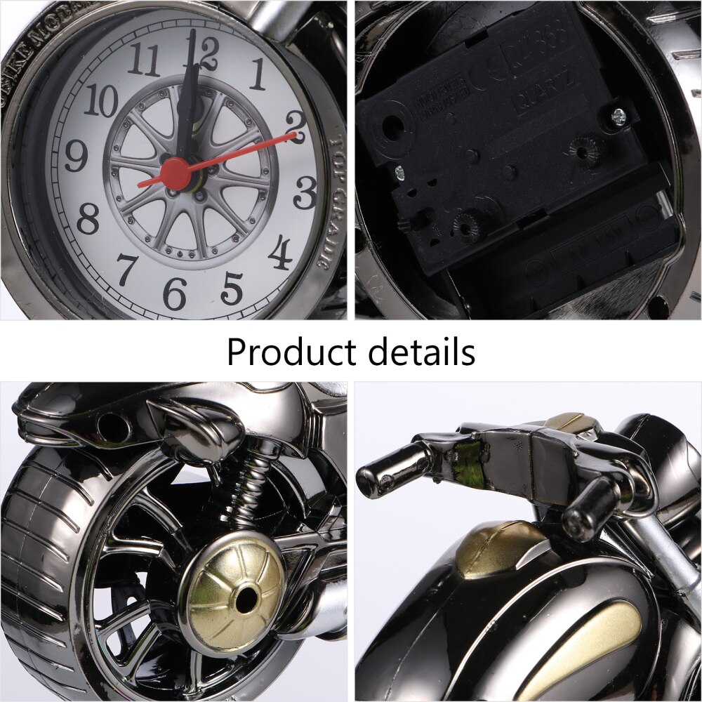 1pc Motorcycle Shape Clock Retro Alarm Clock Home ... – Grandado