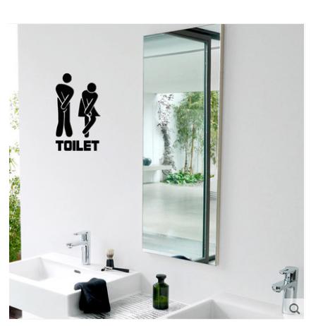 Toilets for men and women Toilet sign stickers til... – Vicedeal