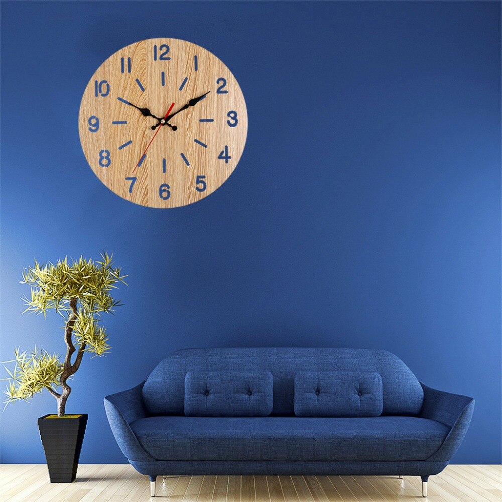 Wood Wall Clocks Home Decor Cartoon Modern Wood Wa... – Grandado