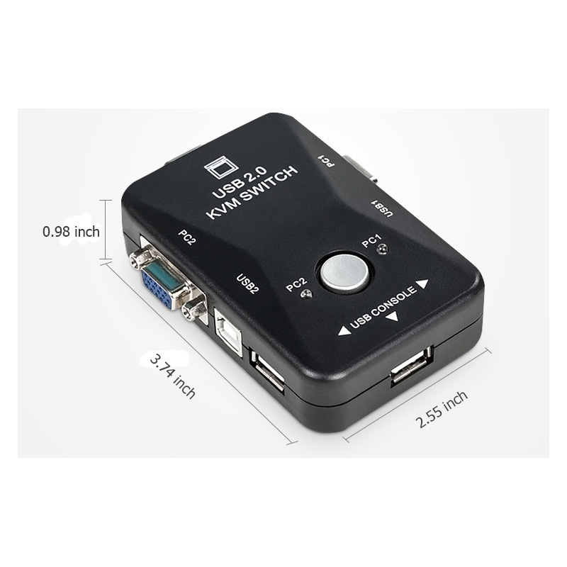 USB 2.0 KVM Switch 2 Port usb Switcher 1920*1440 V... – Grandado